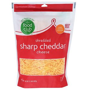 Sharp Cheddar, Shredded Cheddar Cheese with Cream Cheese Macros ...