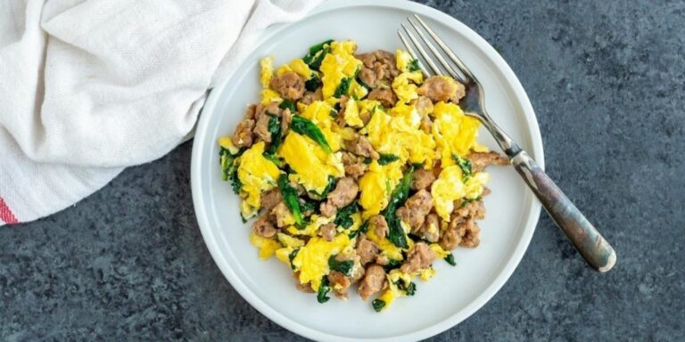Egg Scramble With Turkey Sausage Recipe- Keto Friendly Breakfast